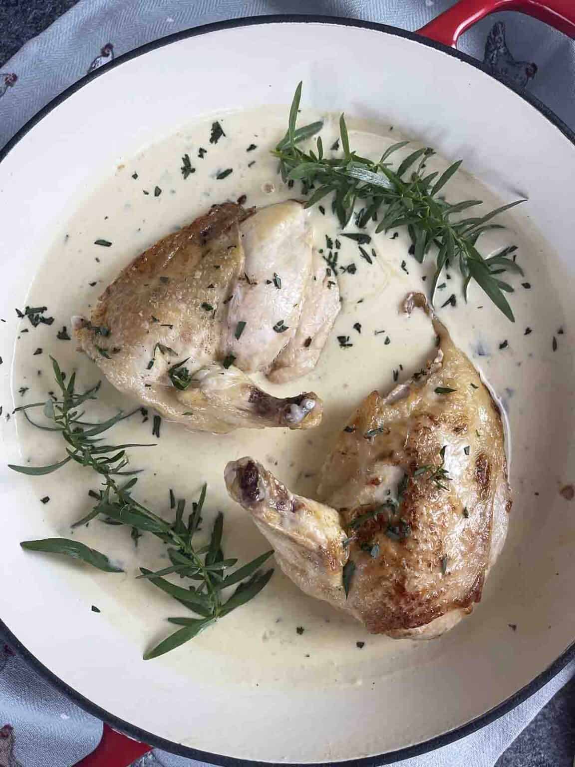 Roast Chicken Supreme with Tarragon Sauce - Great British Recipes